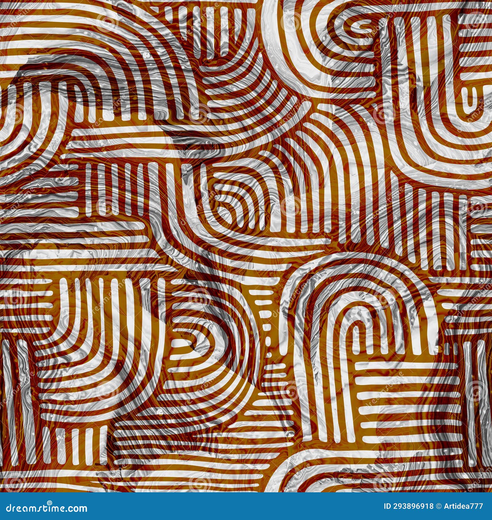 Cozy Abstract Textured Seamless Pattern in Boho Style. Stock Photo ...