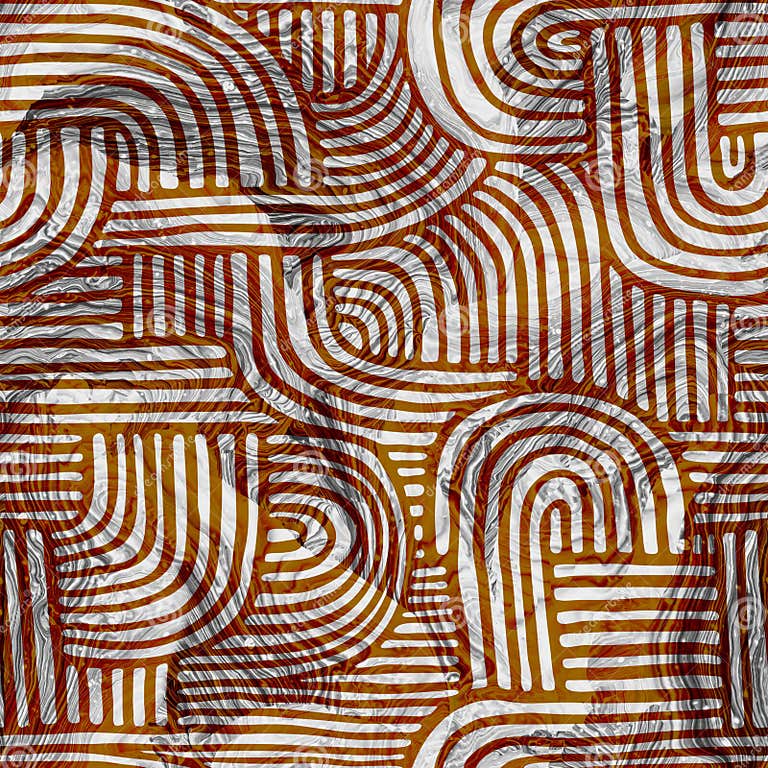 Cozy Abstract Textured Seamless Pattern in Boho Style. Stock Photo ...