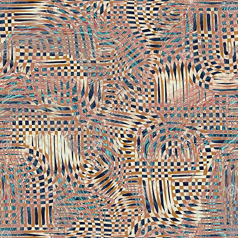 Cozy Abstract Textured Seamless Pattern in Boho Style. Stock ...