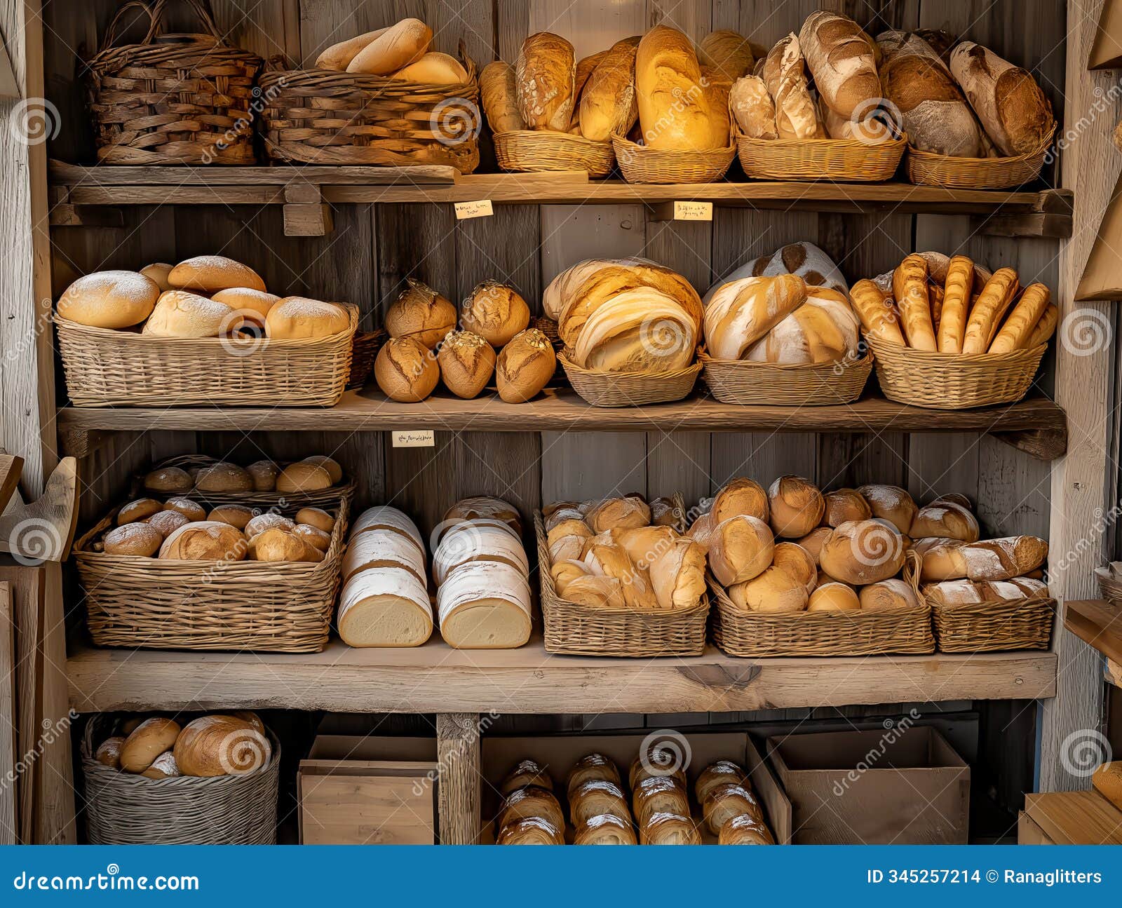 Cozy Bakery Interior Filled with Fresh Pastries and Breads on Display ...