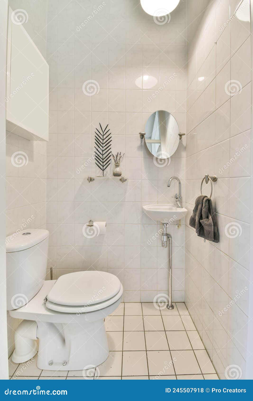 A Cozy Bathroom with a Toilet Stock Photo - Image of marble, tile ...
