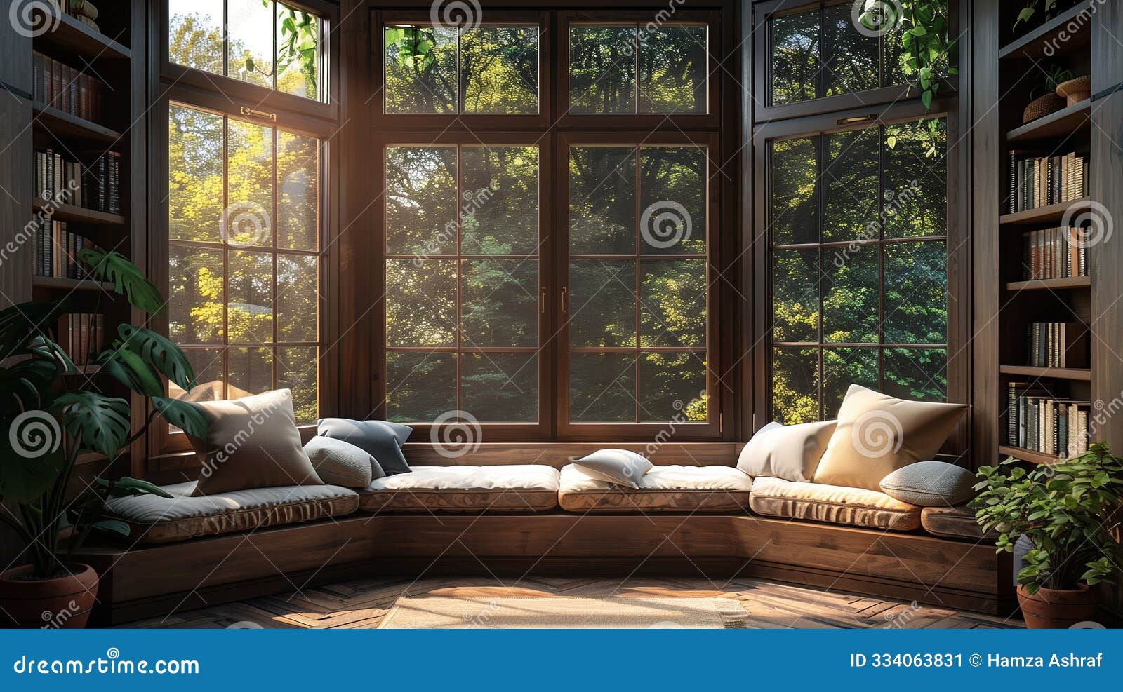 A Comfortable Reading Nook with Cushioned Seats and Lots of Natural ...