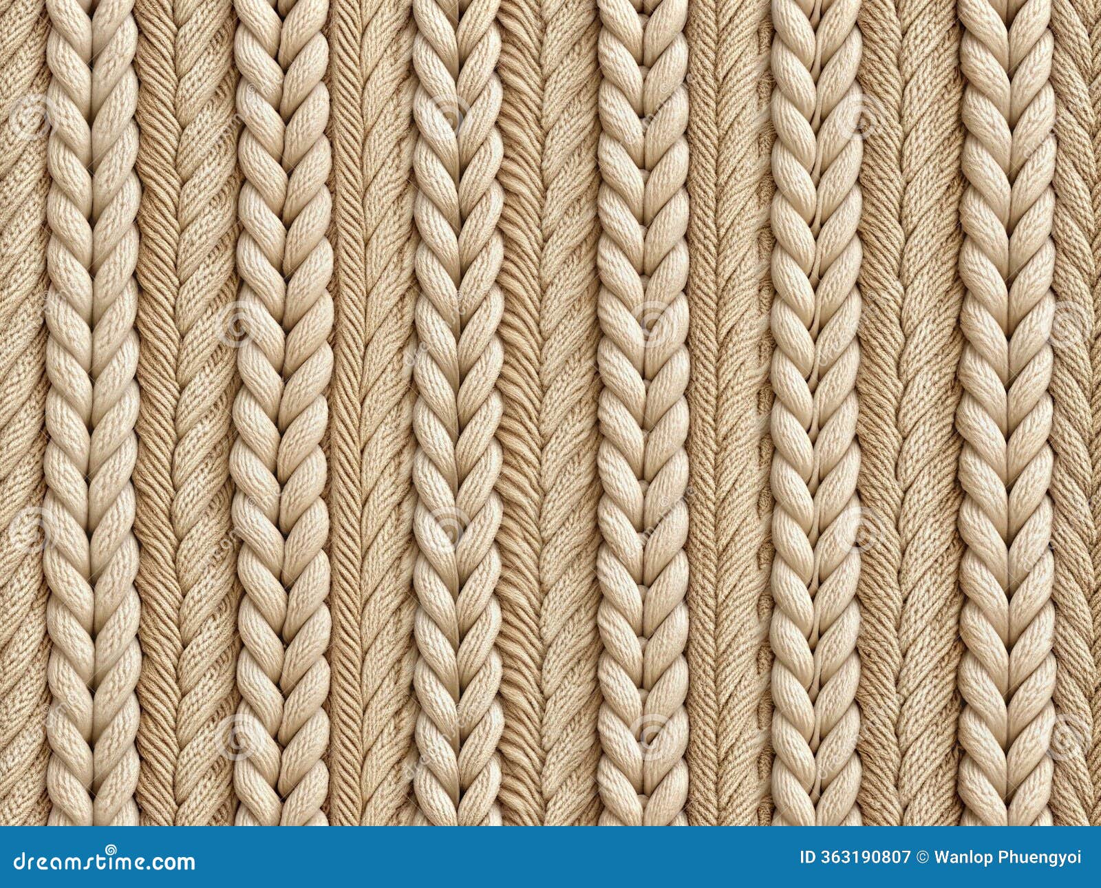 Cozy Beige Knitted Pigtail Pattern Background Seamless Texture Perfect ...