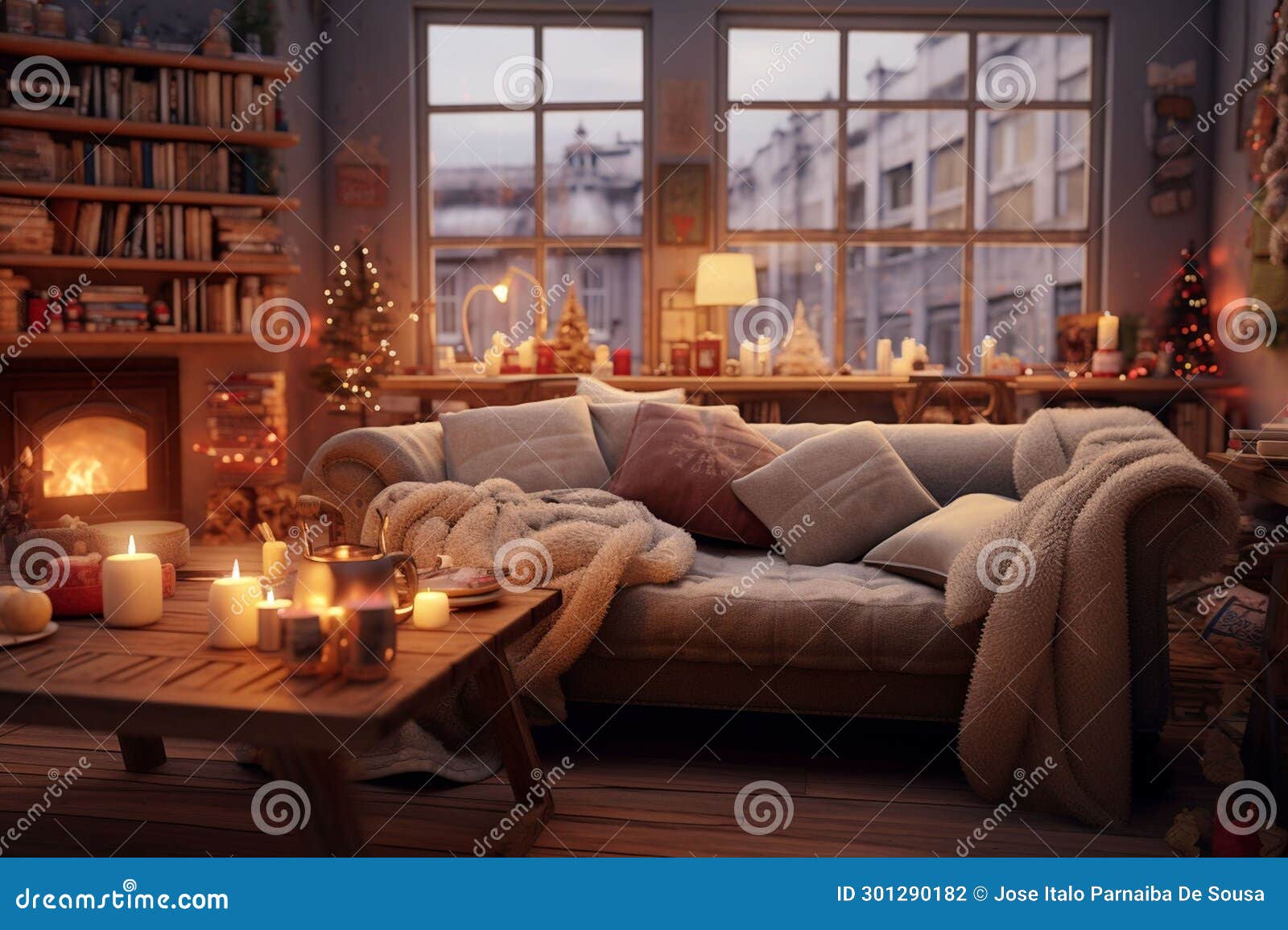 Cozy Boxing Day Scenes with People Enjoying Hot Stock Illustration ...