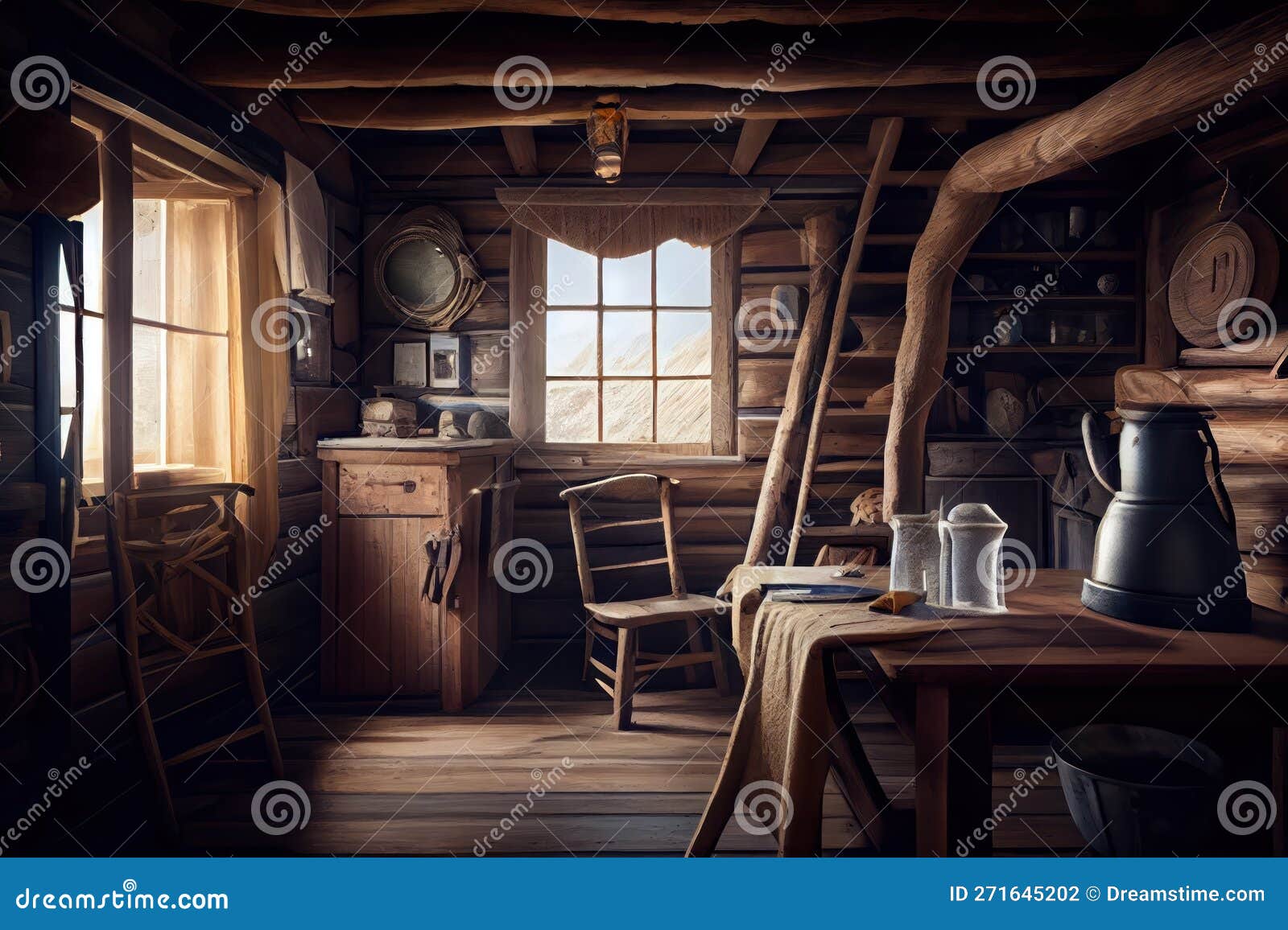 Cozy Cabin Interior. Generative AI Stock Illustration - Illustration of ... Cozy Cabin Interior. Generative AI Stock Illustration - Illustration of ...