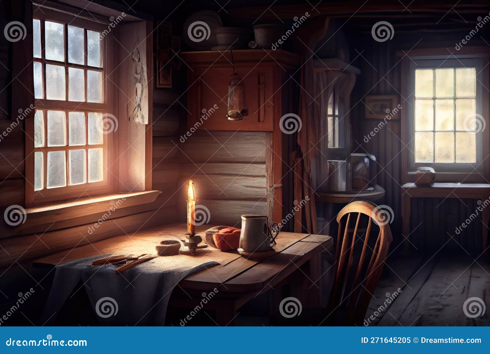 Cozy Cabin Interior. Generative AI Stock Illustration - Illustration of ... Cozy Cabin Interior. Generative AI Stock Illustration - Illustration of ...