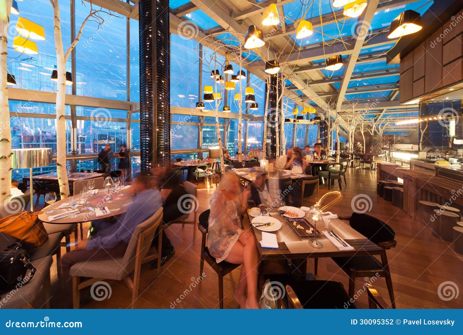 A Cozy Cafe with a Beautiful View Stock Photo - Image of lamp, elegance ...