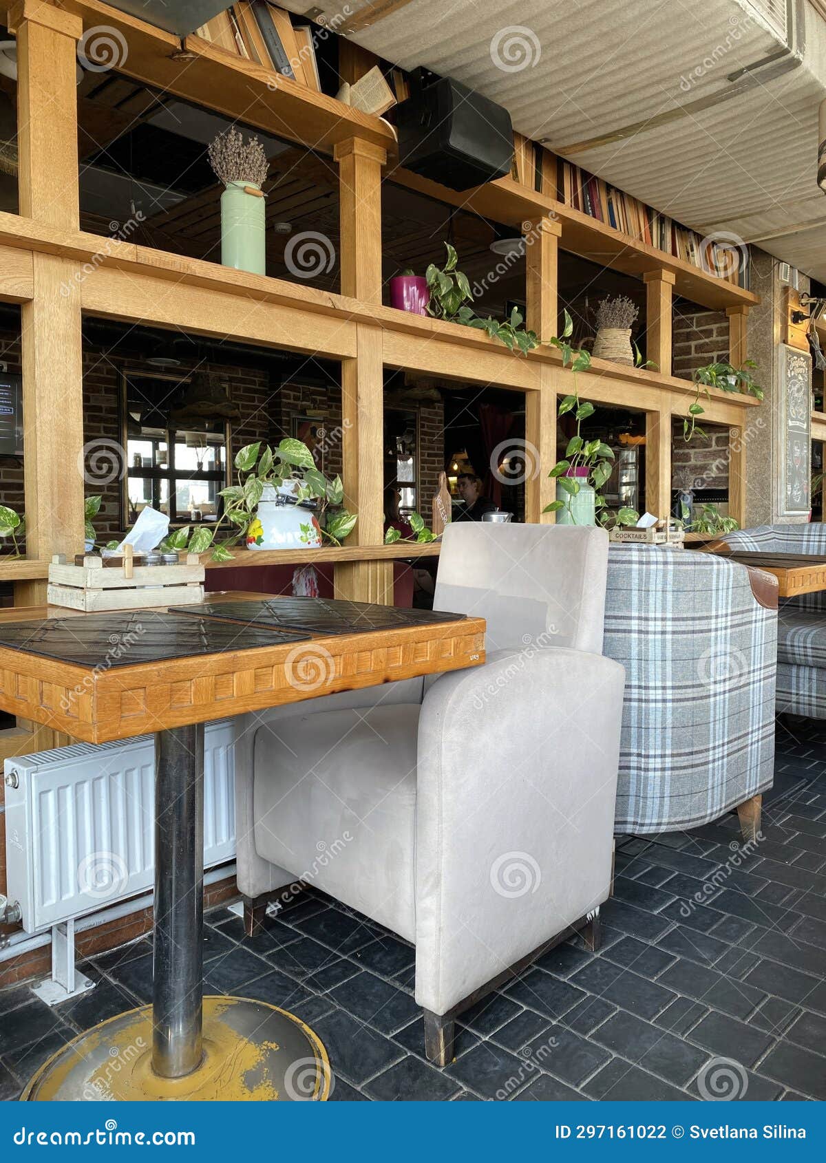 Cozy cafe, interior inside stock photo. Image of cafe - 297161022
