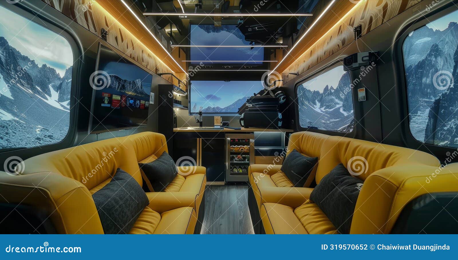 Cozy Camper Van Interior Setup for a Memorable Road Trip AI Generated ...