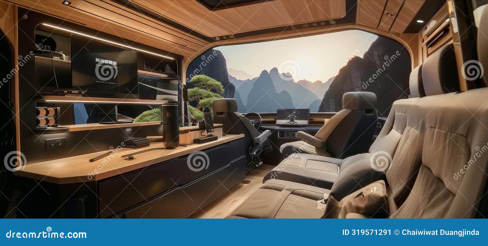 Cozy Camper Van Interior Setup For A Memorable Road Trip AI Generated ...