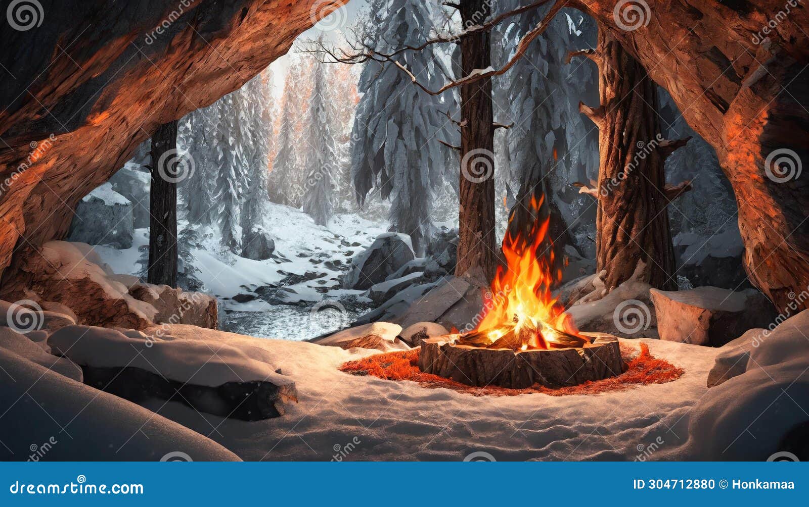 Cozy Cave Hotel Room In Cappadocia With Stone Walls And A Fireplace For ...