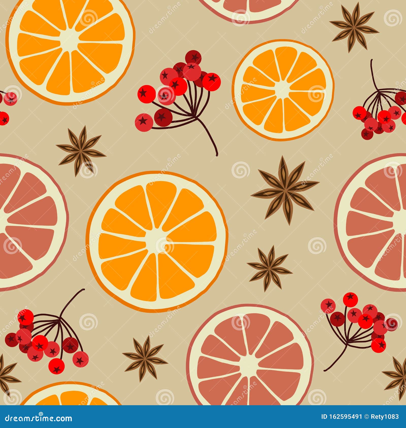 Cozy Christmas Seamless Pattern Traditional Christmas Surface Pattern Vector Repeat Pattern