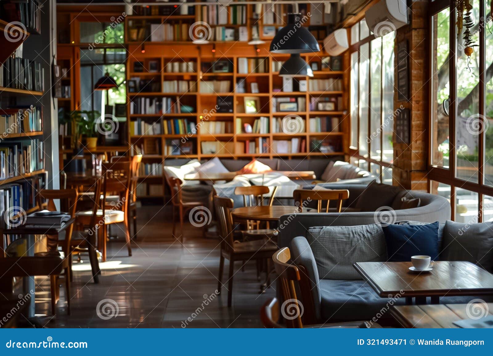 Cozy Coffee Shop Interior a Warm and Inviting Coffee Stock Illustration ...