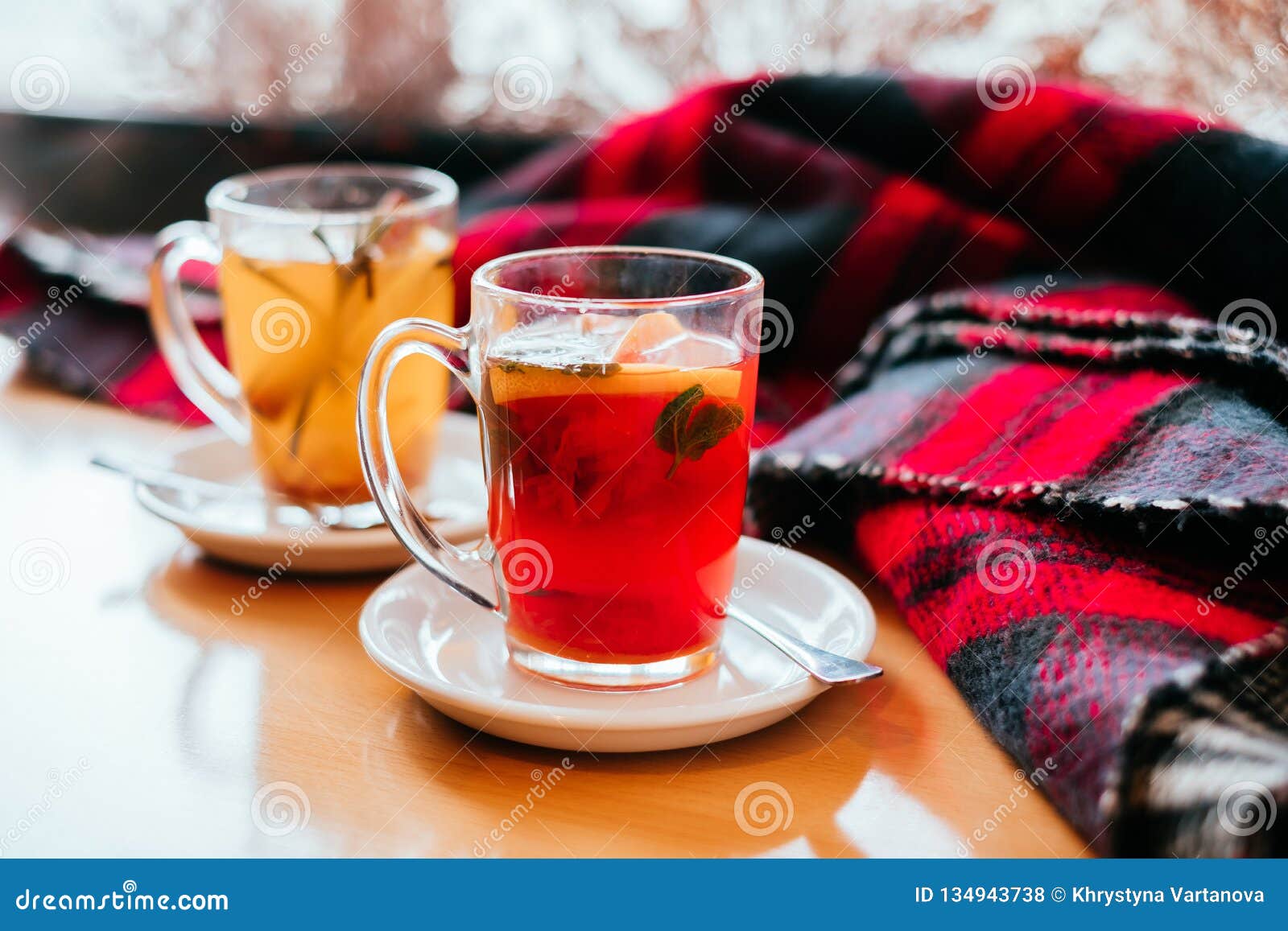 Cozy cups of tea stock photo. Image of herb, leaf, grapefruit - 134943738
