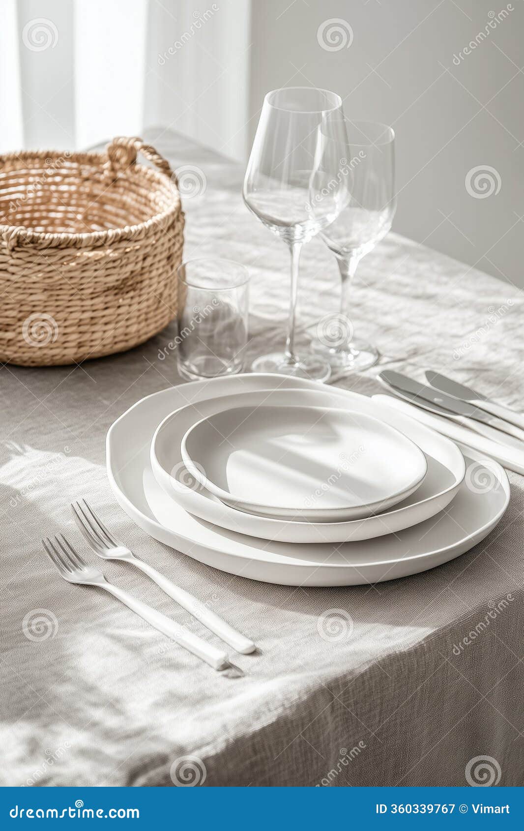 Cozy Dinner Atmosphere with a Selection of Fresh Food and a Neutral ...