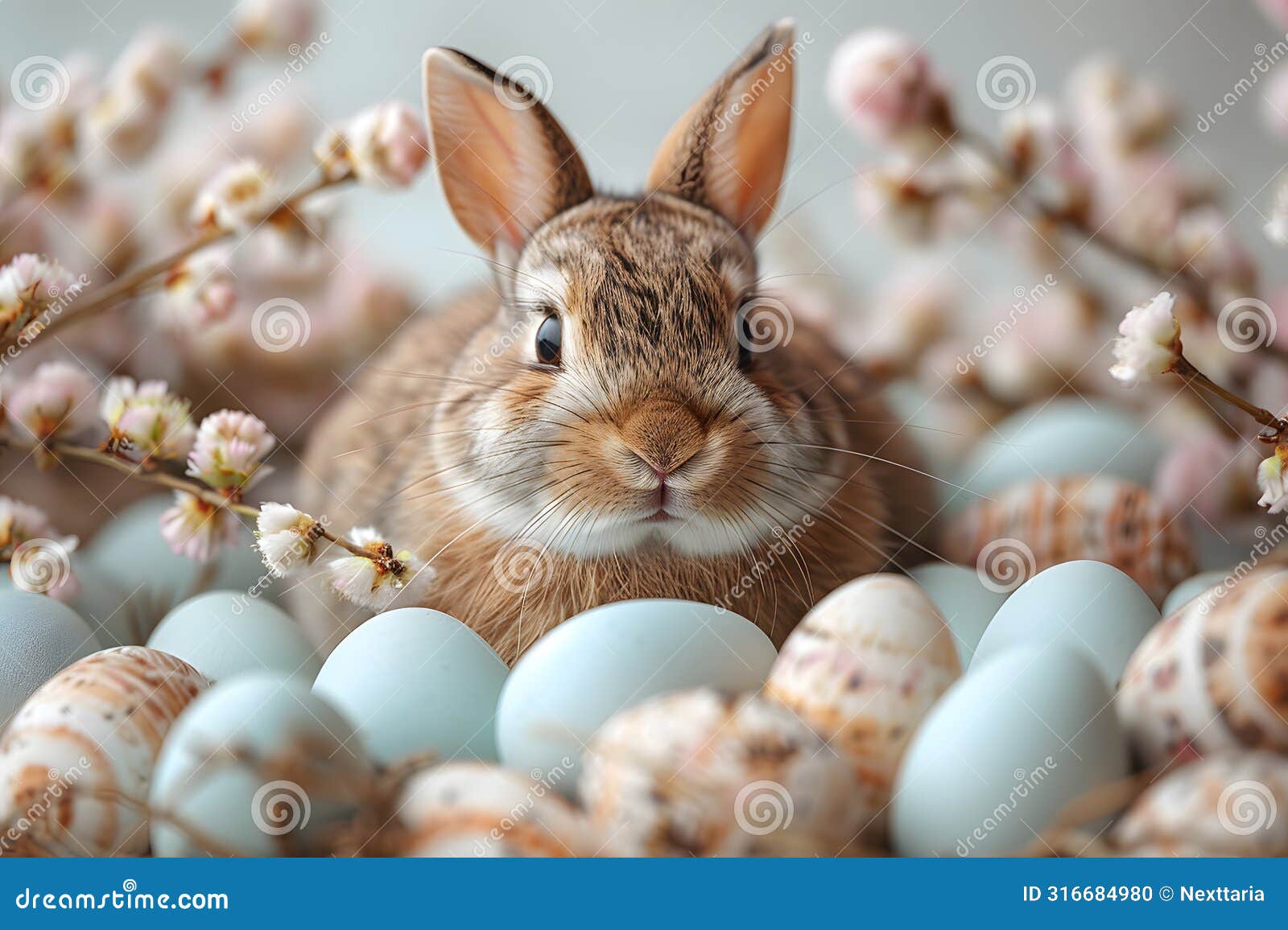 Cozy Easter Bunny Scene for Designers Stock Illustration - Illustration ...