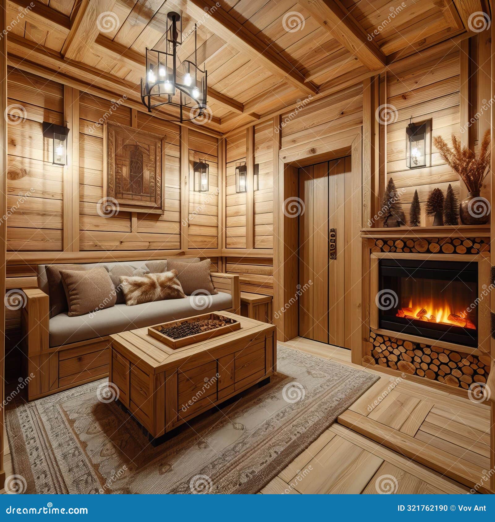 170 88. a Cozy Elevator Interior Designed To Look Like a Rusti Stock ...