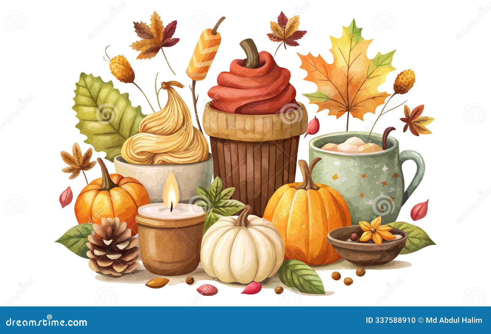 Cozy Fall Card Designs Set. Autumn Mood, Hygge Time, Square Postcards ...