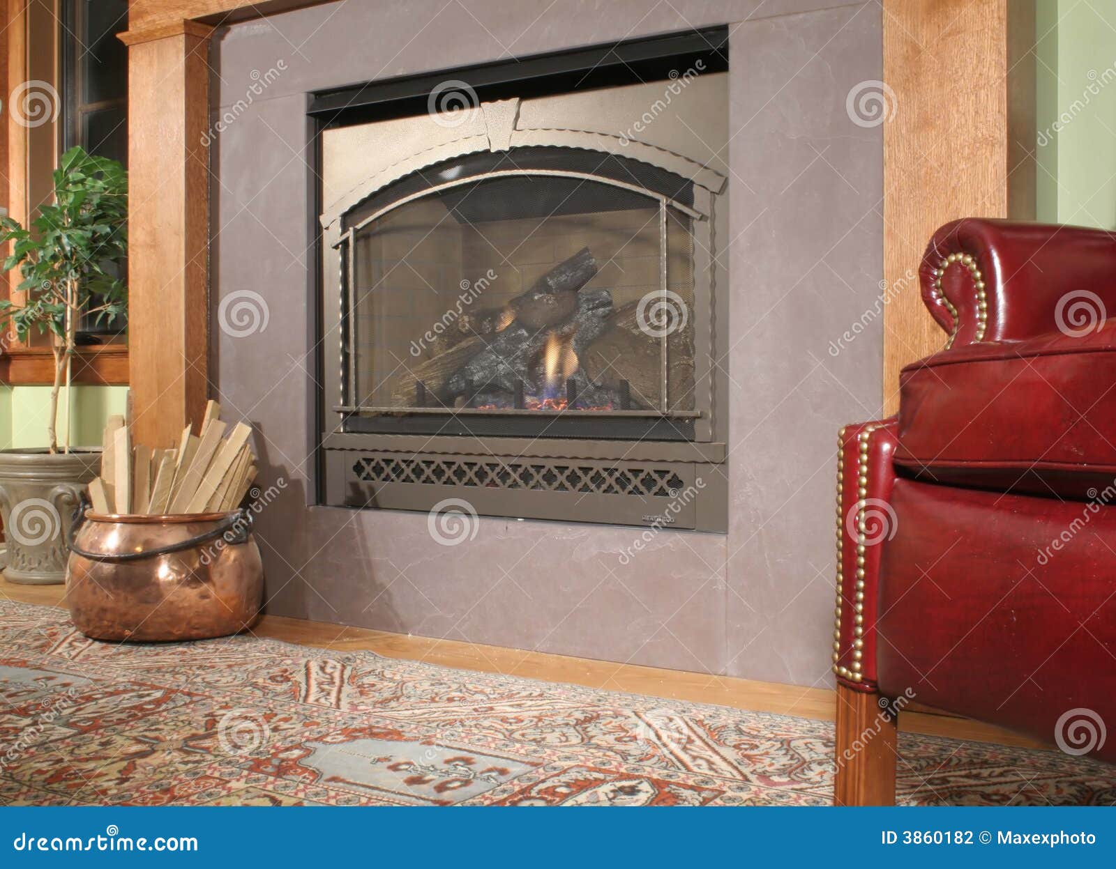 Cozy Fireplace stock photo. Image of relax, fireplace - 3860182