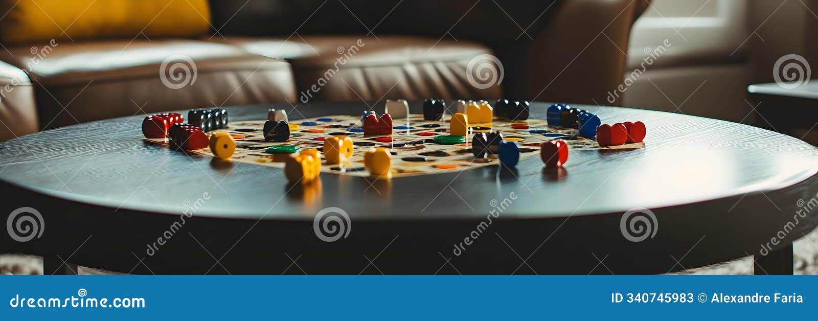 Cozy Game Night Setup with Colorful Board Game Stock Illustration ...