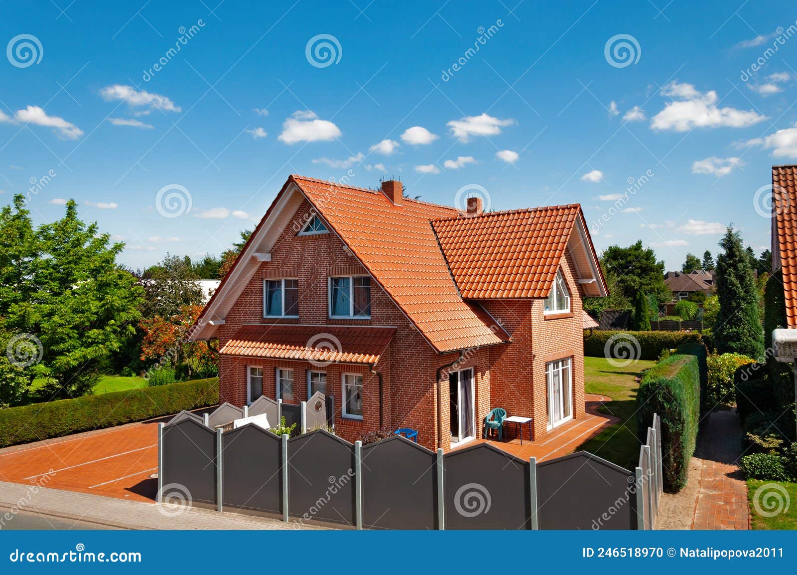 Cozy German House. Street in Germany Stock Photo - Image of building ...