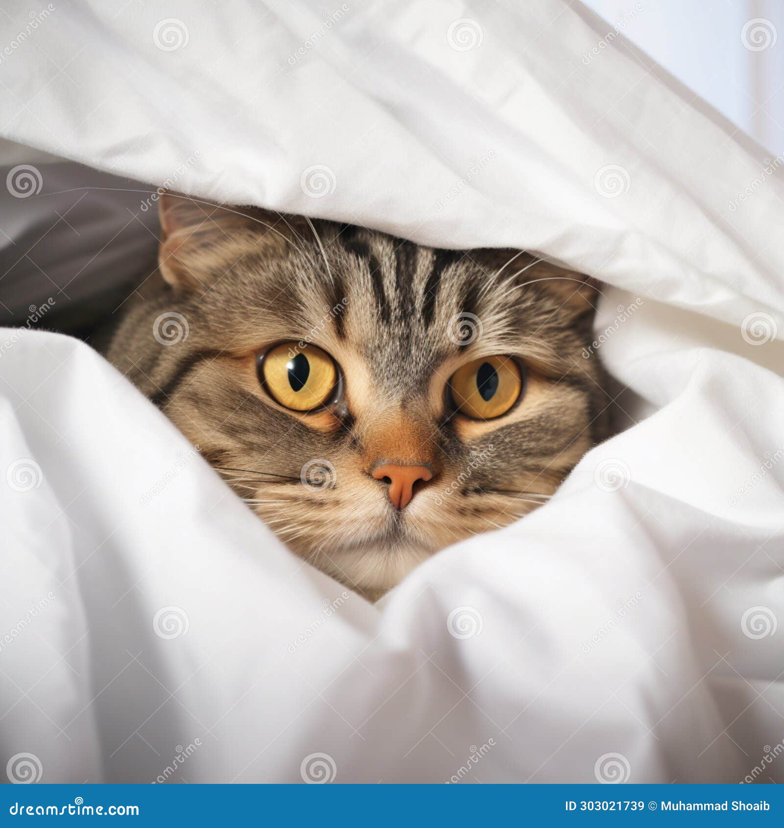 Cozy Hideout Fold Eared Cats Close Up, Half Muzzle Behind White Cabinet ...