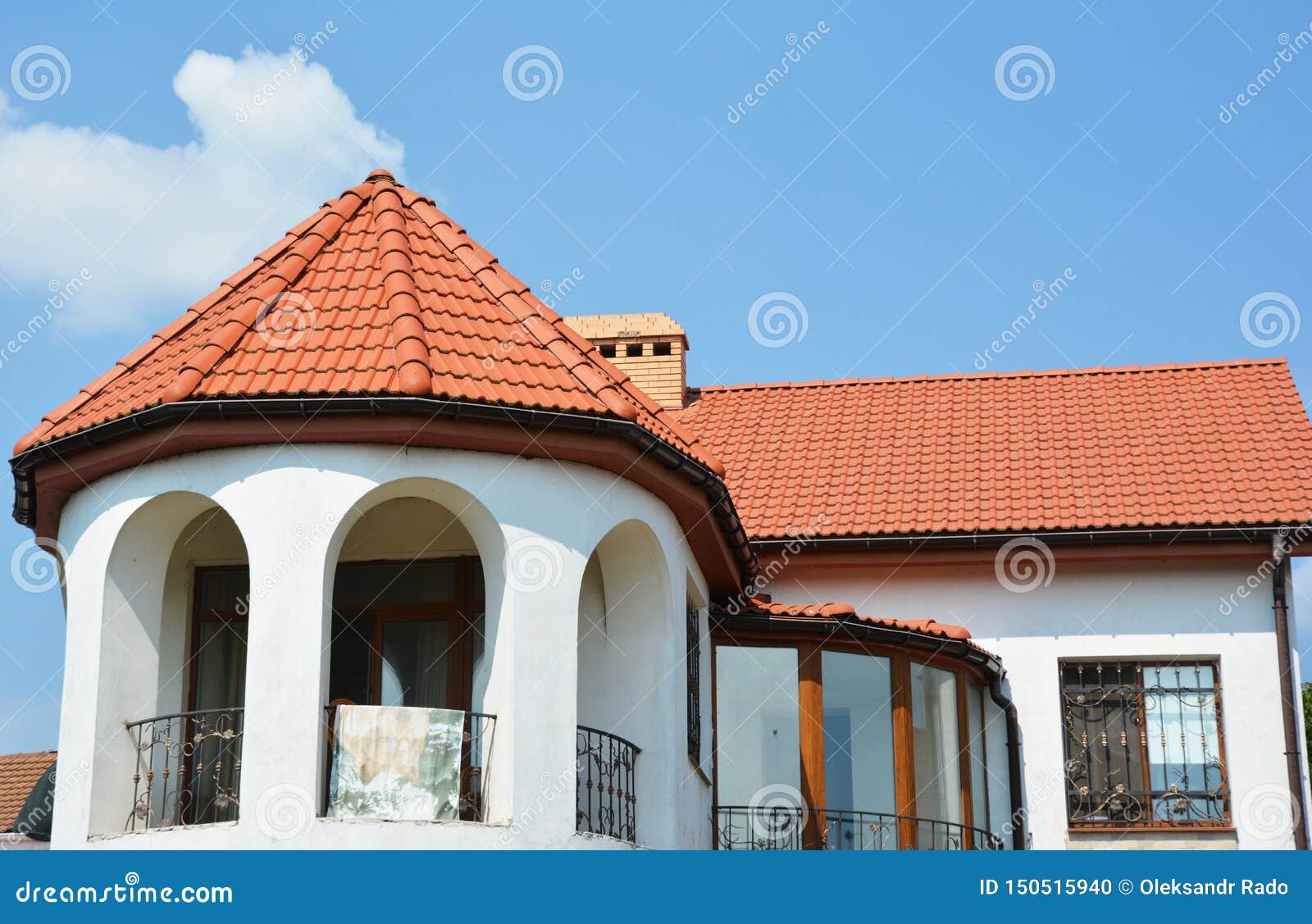 Cozy House Attic Tower, Roofing, Attic Balcony, Rain Gutter System ...