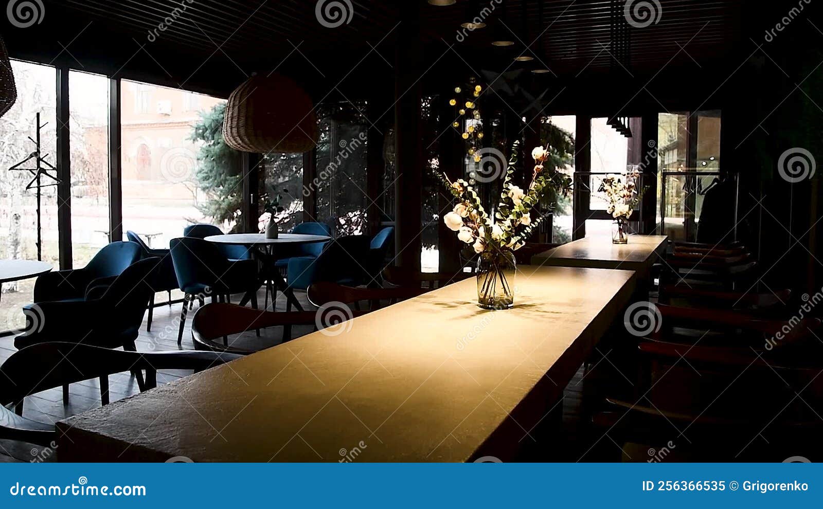 Cozy Interior of a Cafe for a Quick Lunch Stock Video - Video of ...