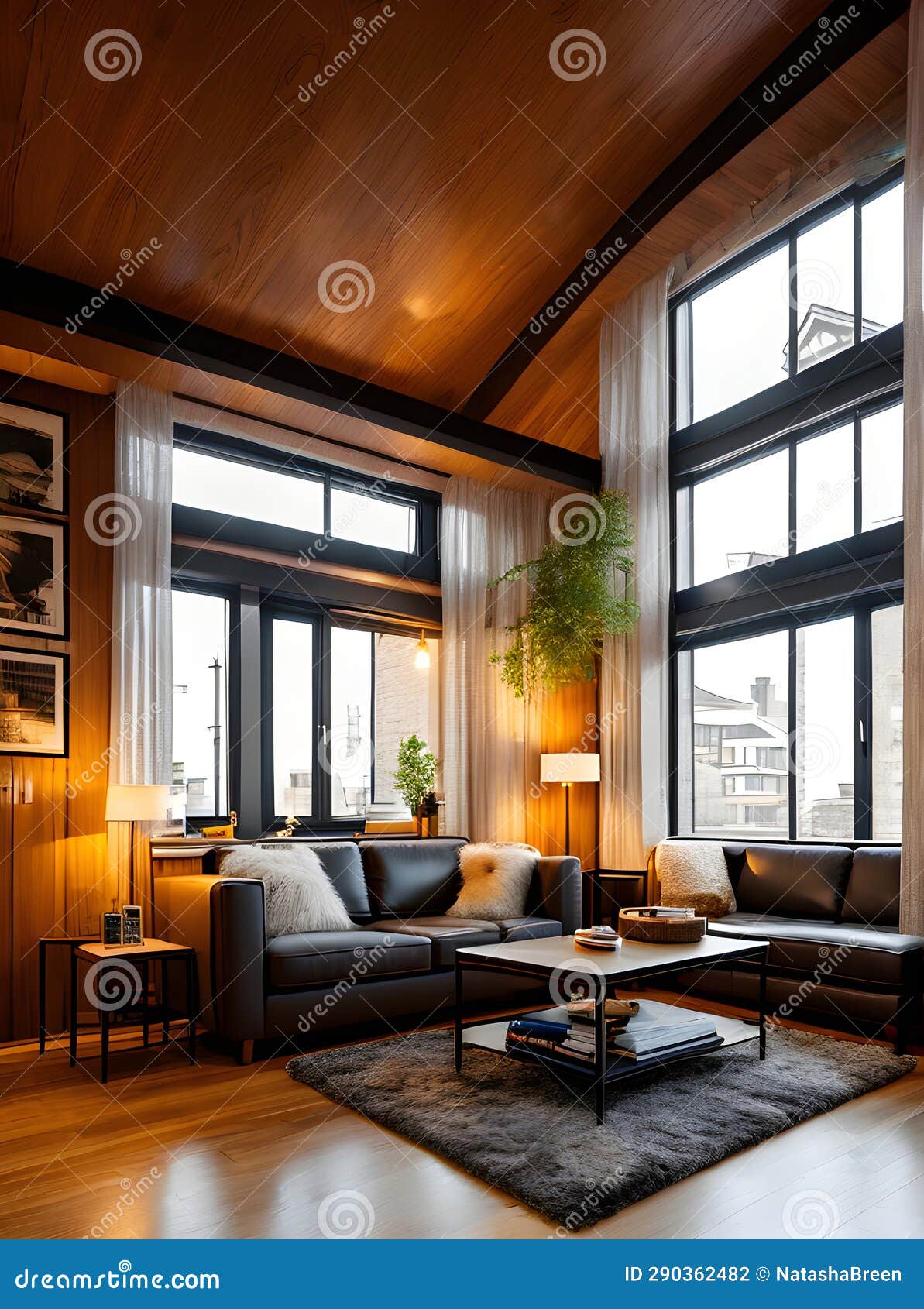 Cozy Interior Studio Apartment Beautiful Design. Stock Photo - Image of ...