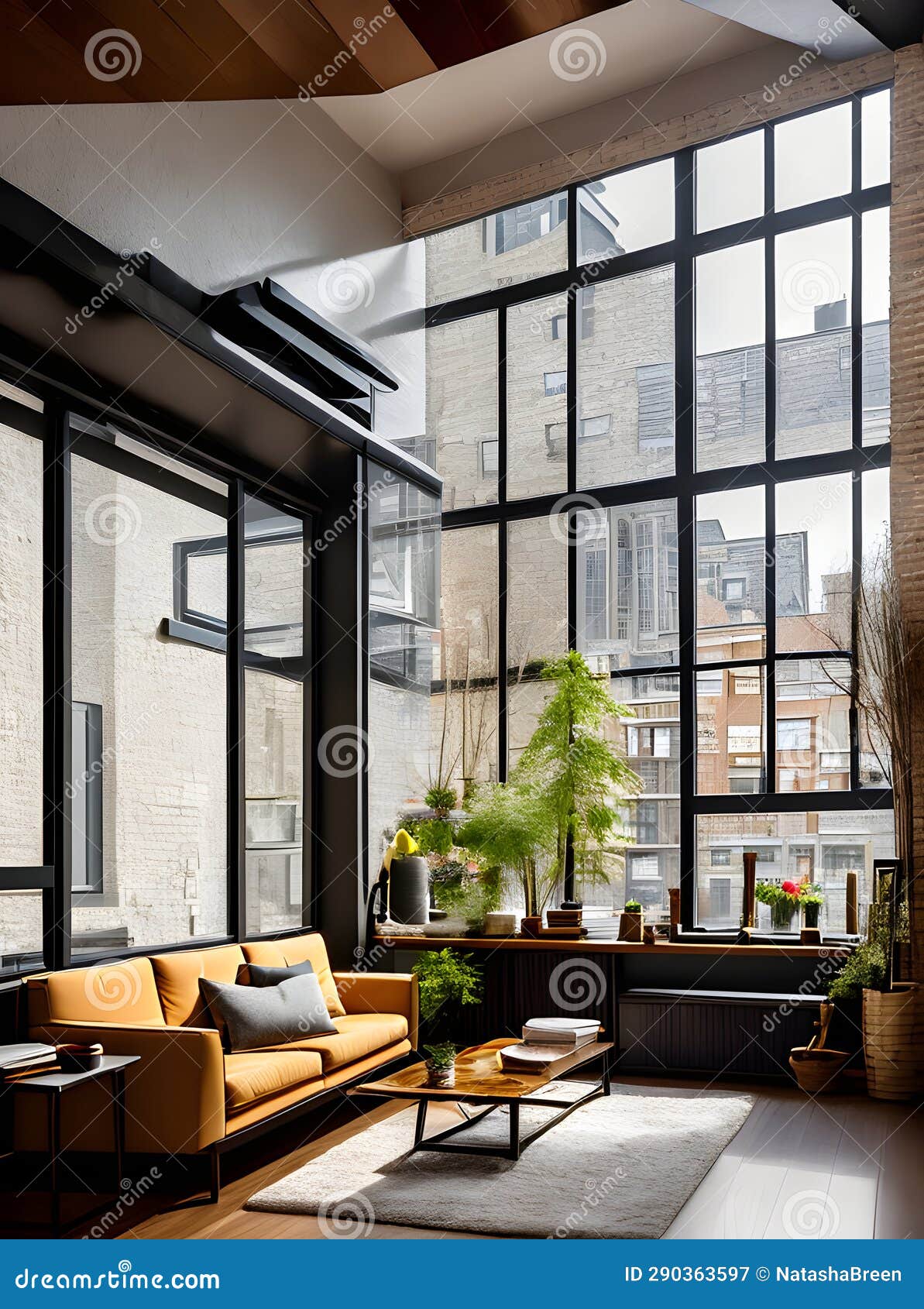 Cozy Interior Studio Apartment Beautiful Design. Stock Image - Image of ...