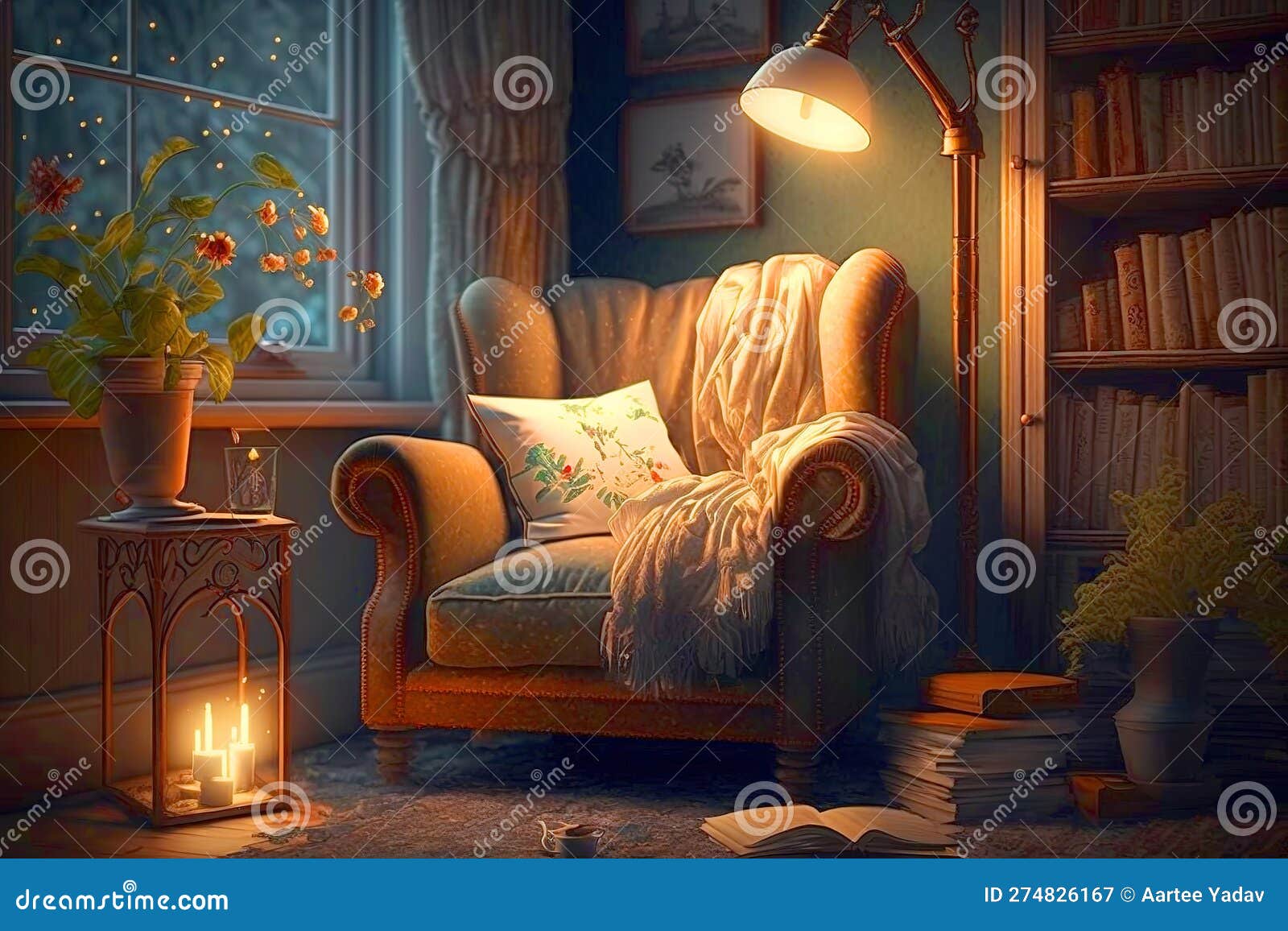 A Cozy and Intimate Reading Nook with a Large Window and a Comfortable ...