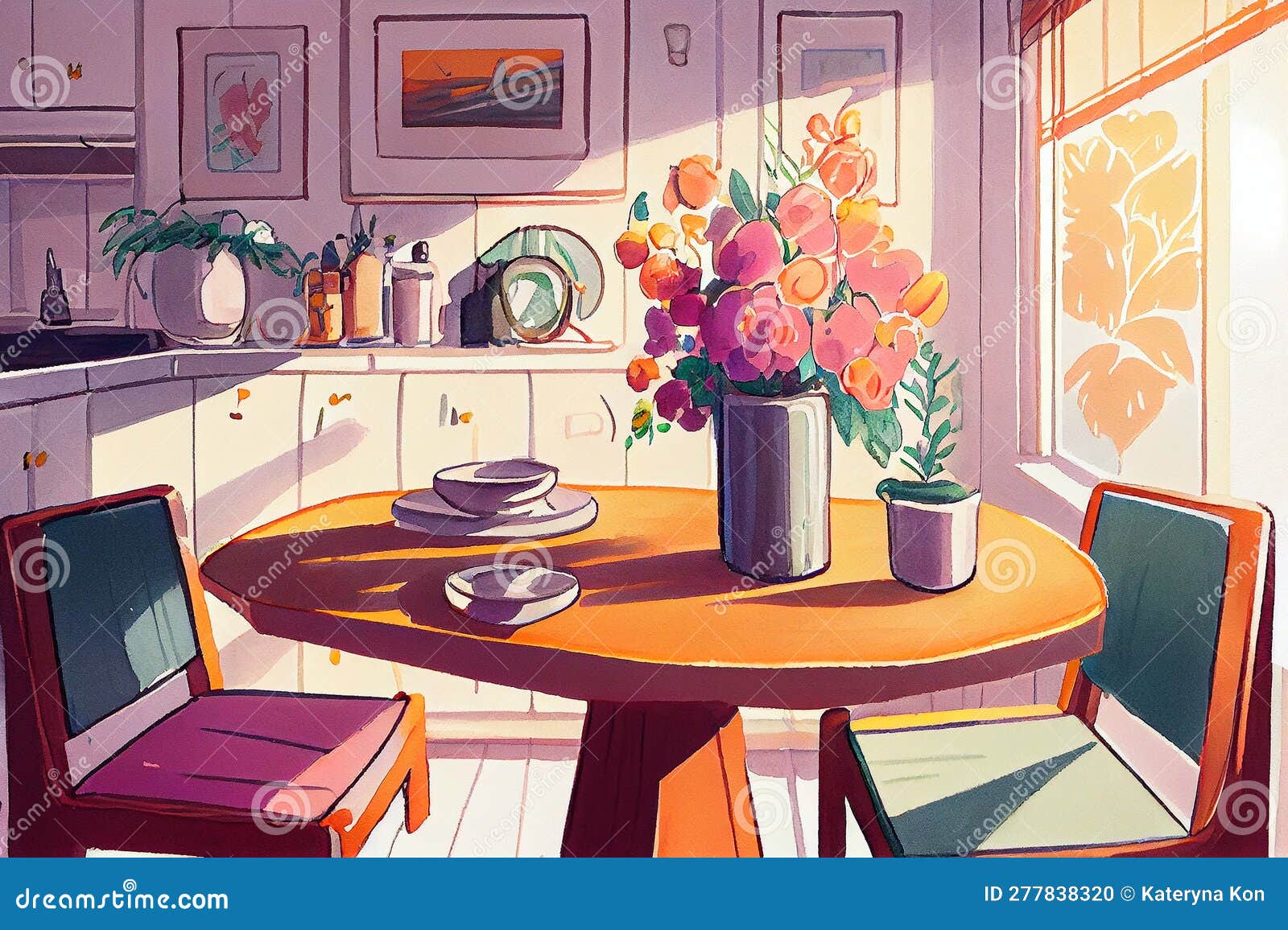 A Cozy and Inviting Snack Area with a Boho-style Decor, Featuring Soft ...