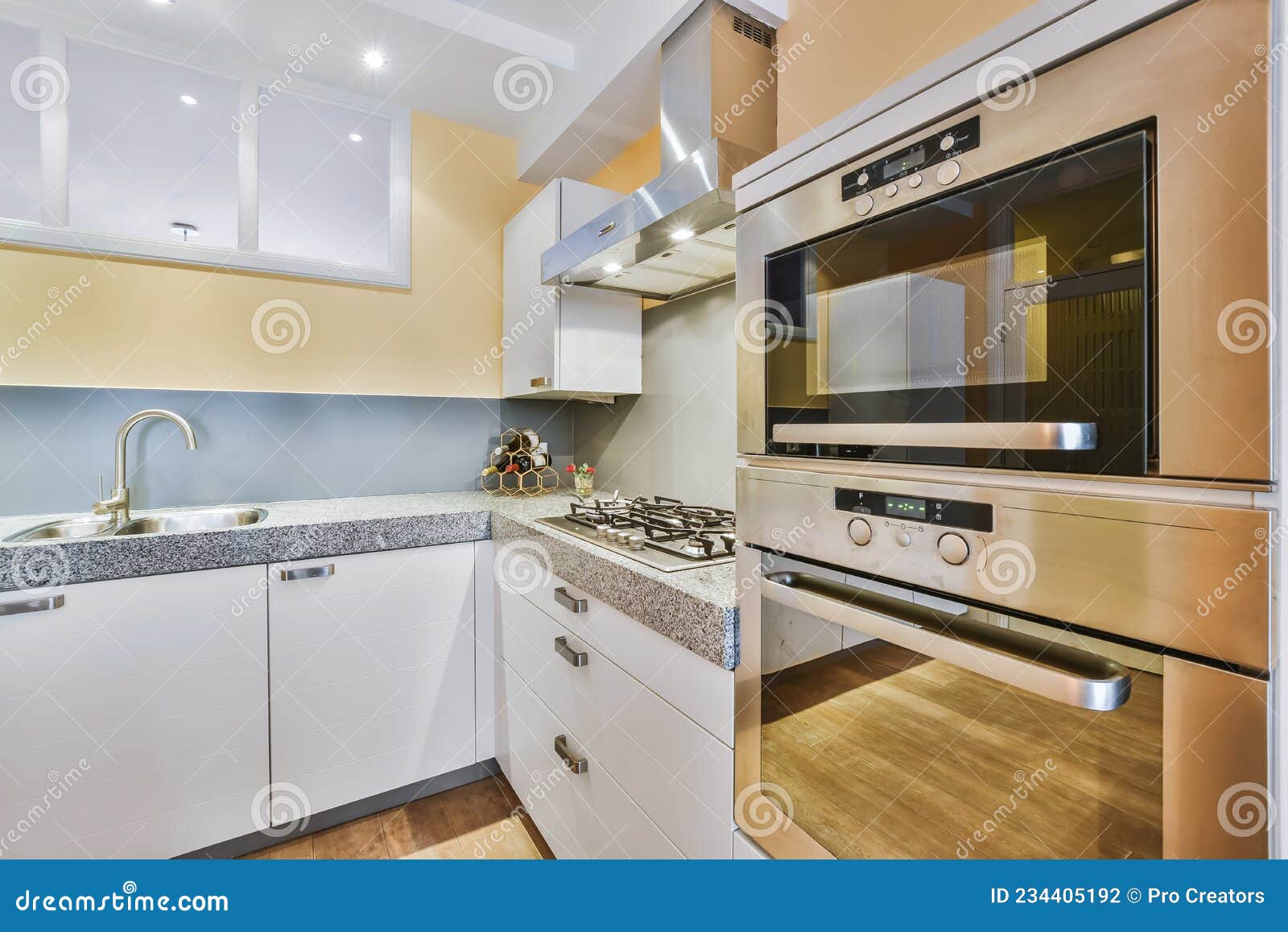 Cozy kitchen zone stock photo. Image of luxury, design - 234405192