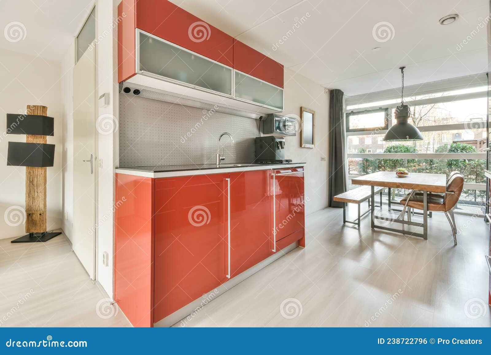 Cozy kitchen zone stock photo. Image of fashionable - 238722796