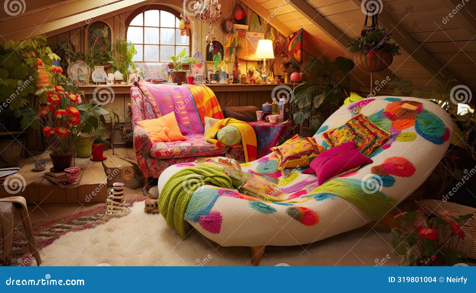 Cozy kitsch interior stock illustration. Illustration of comfortable ... Cozy kitsch interior stock illustration. Illustration of comfortable ...