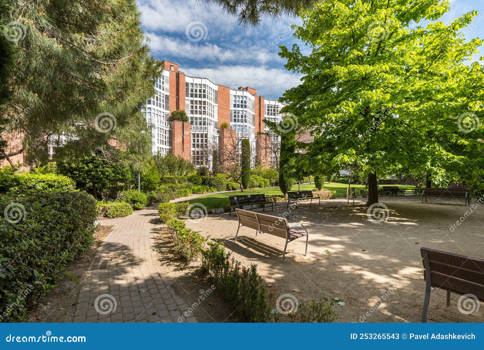 Cozy Park for Walking and Resting. Modern Residential Complex in ...