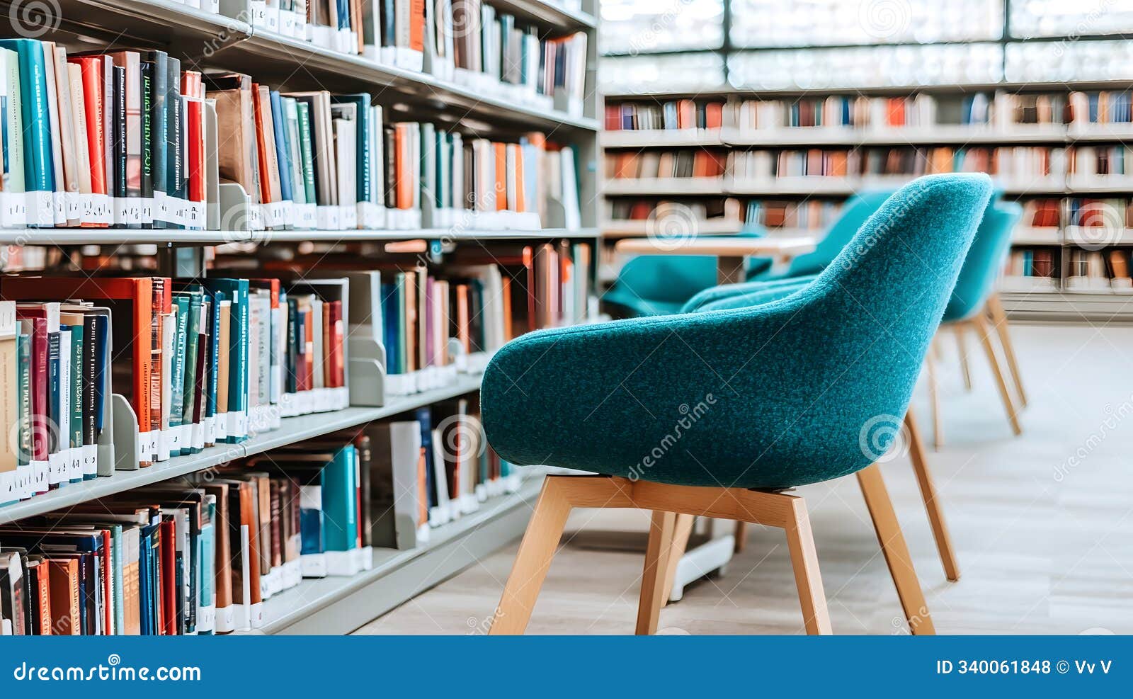 A Cozy Reading Corner in a Modern Library Stock Illustration ...