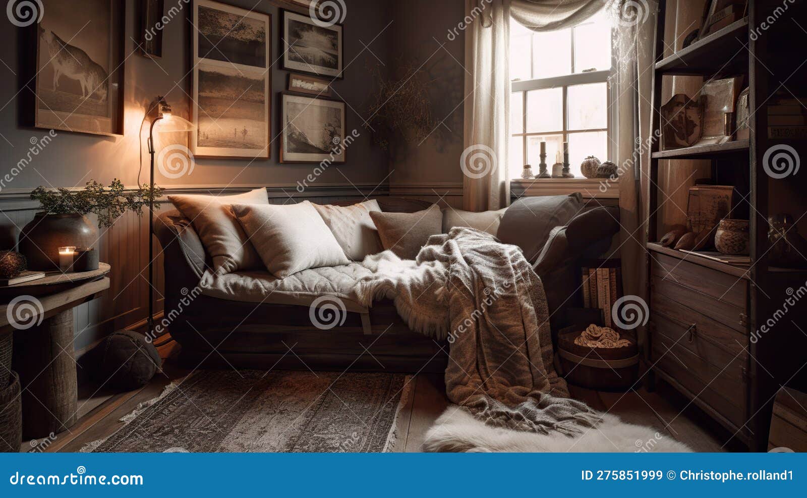 Cozy Reading Nook, Generative AI, AI Generated Stock Image ...