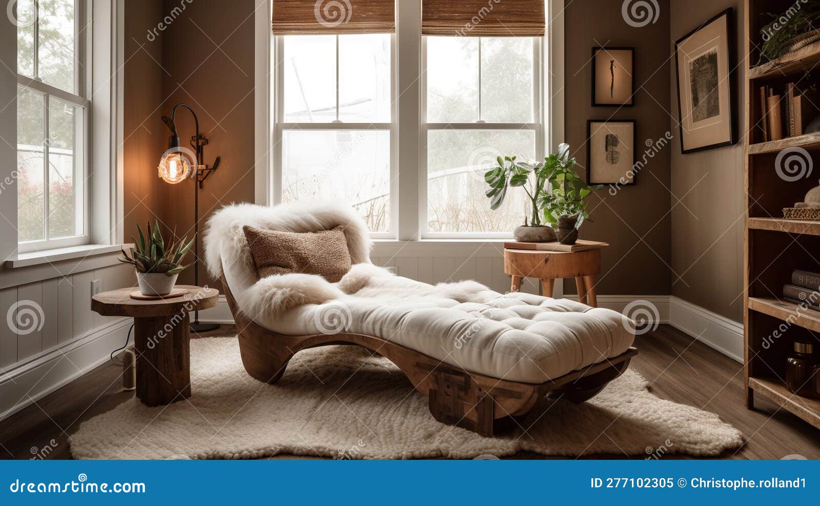 A Cozy Reading Corner With A Built-in Window Seat, A Floor-to-ceiling ...