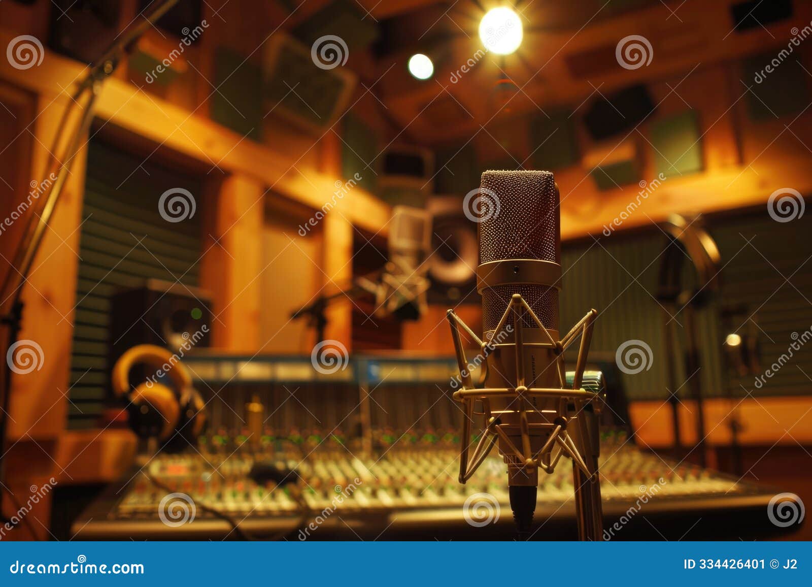 Cozy Recording Studio with Professional Microphone and Audio Mixing ...