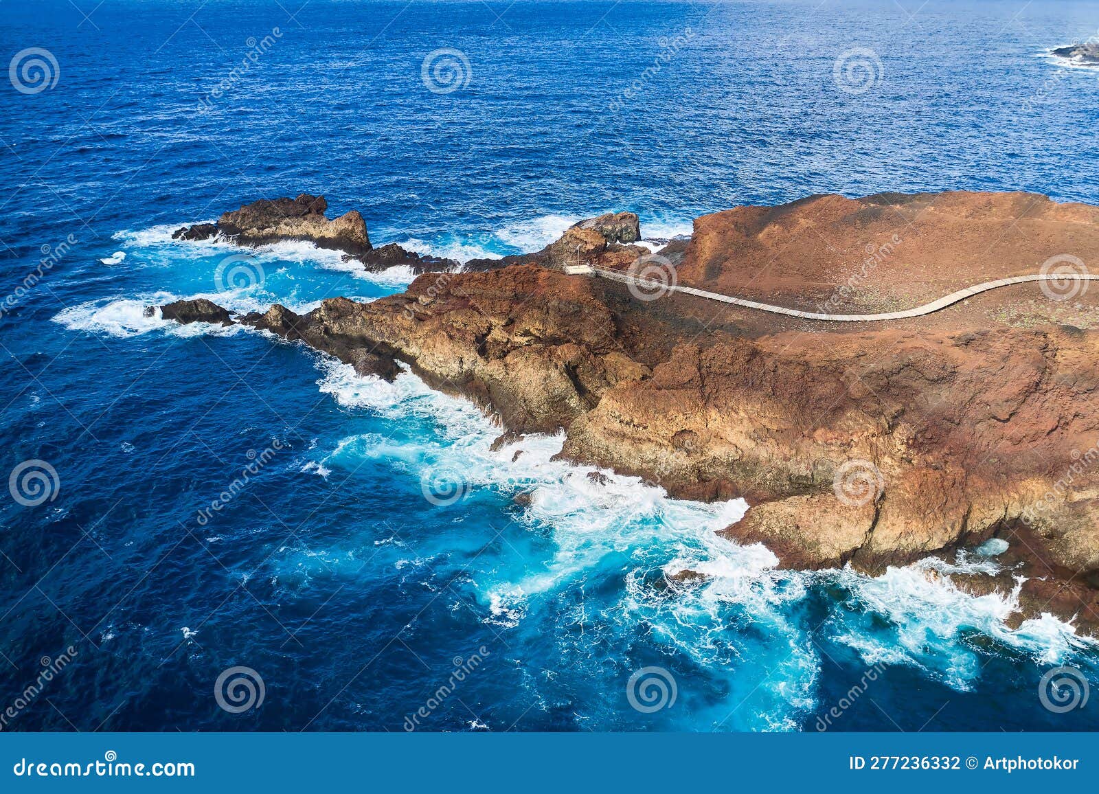 A Cozy Remote Cape on the Edge of an Island on the Atlantic Ocean Stock ...