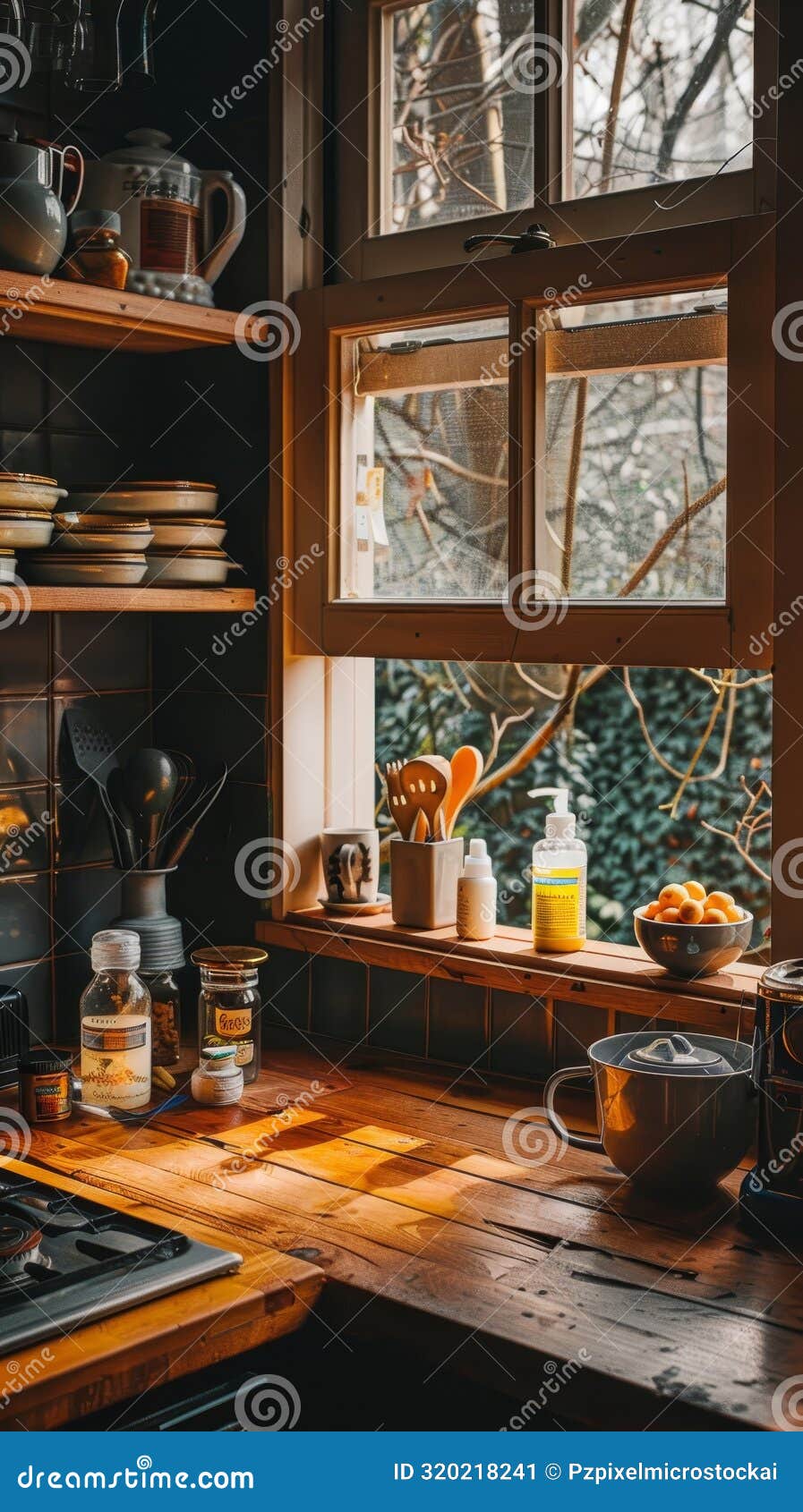 A Cozy, Rustic Kitchen with a Morning Vitamin Routine Laid Out ...