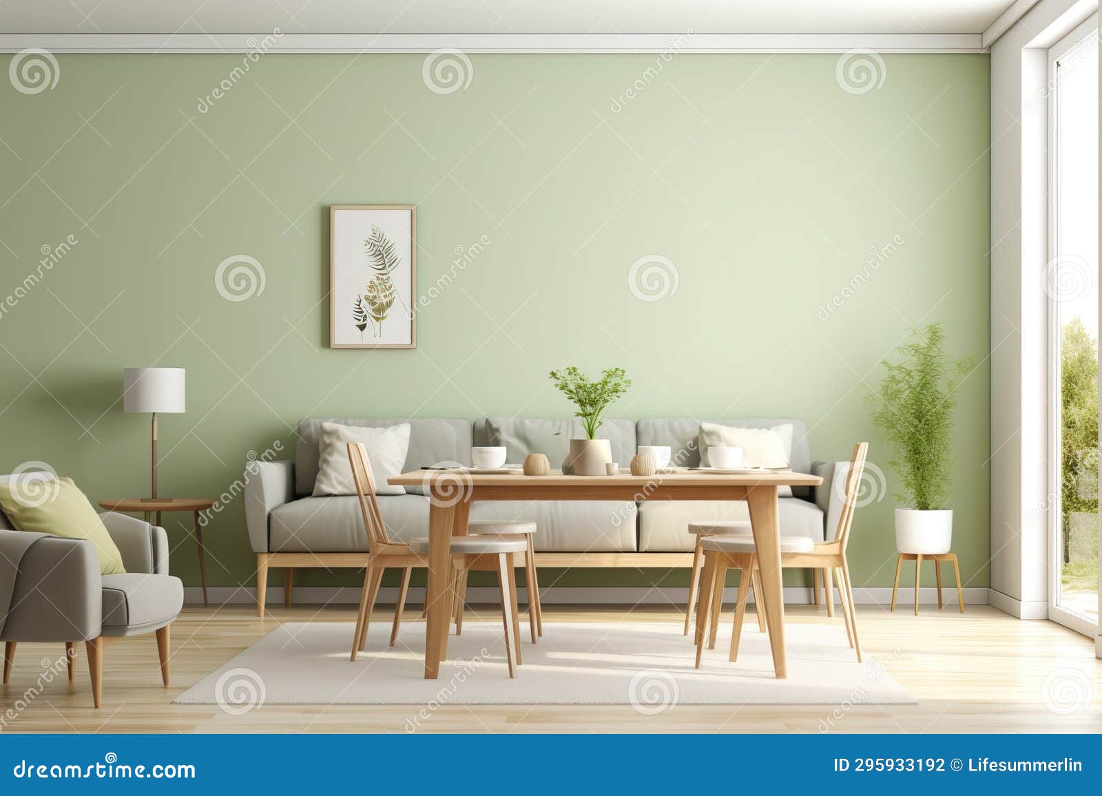 Cozy Simple Living Room Background Stock Illustration - Illustration of ...
