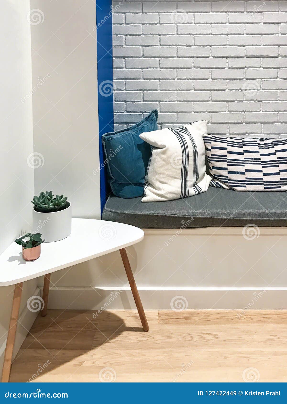 Light and Bright Seating Area Stock Image - Image of minimalism ...