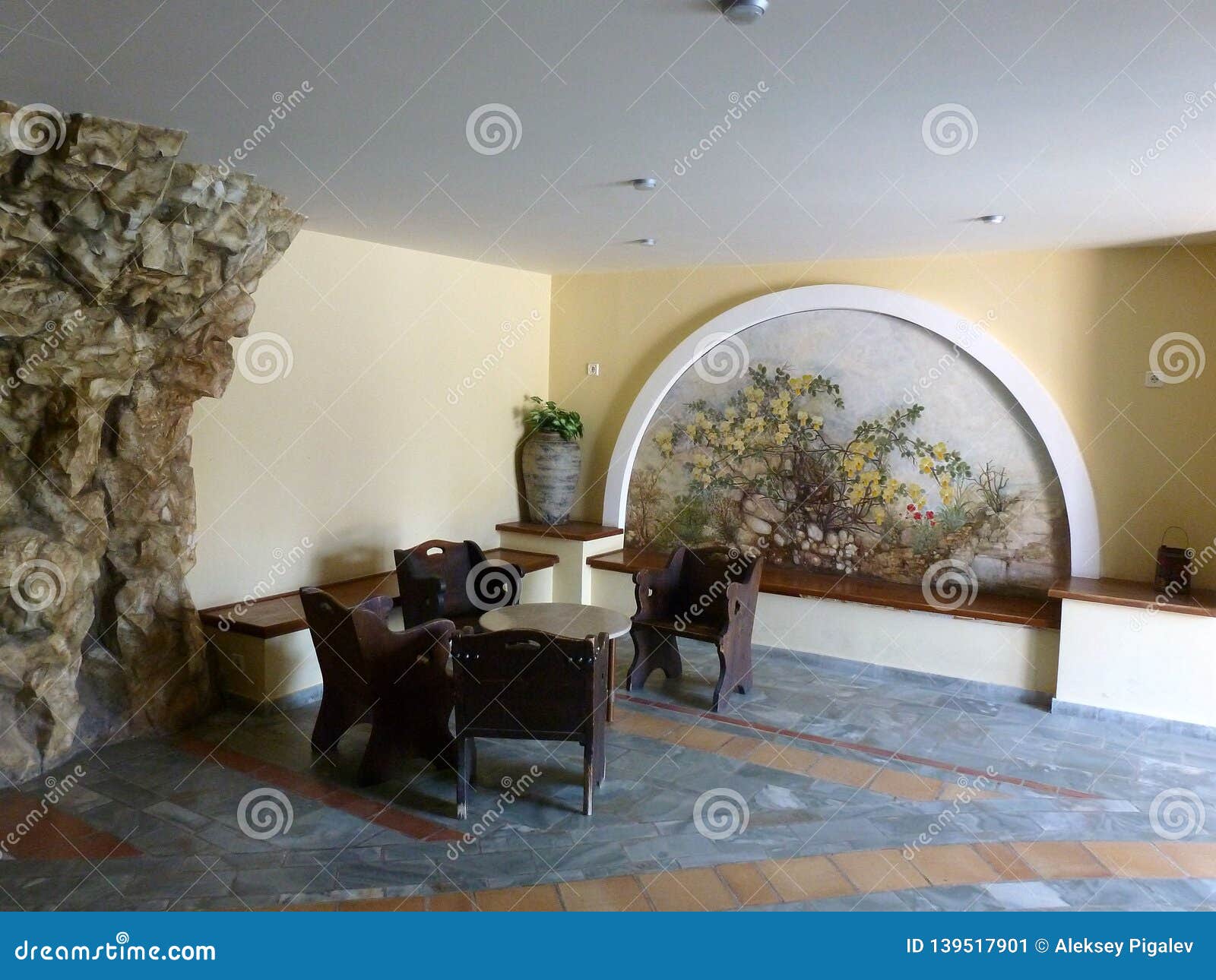 Cozy Sitting Area in the Lobby of the Resort Stock Image - Image of ...