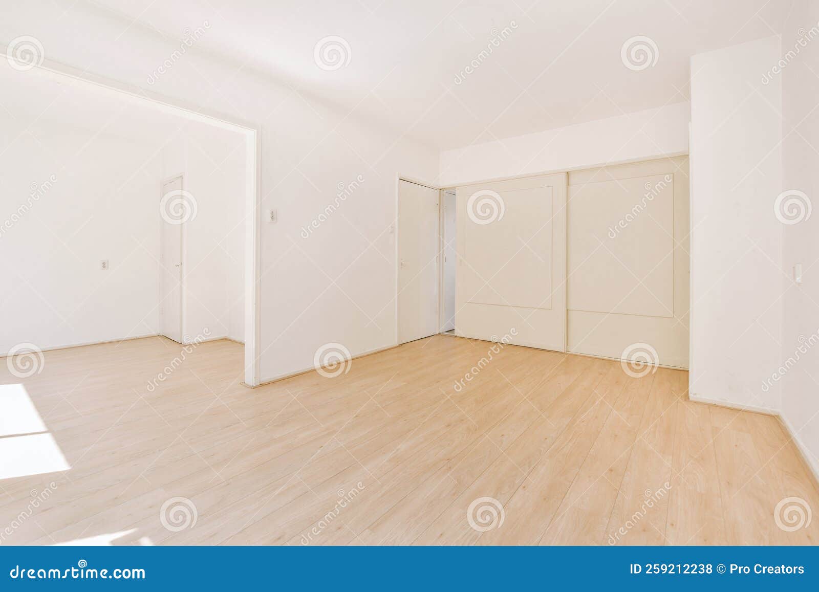 Spacious empty room stock photo. Image of luxury, comfortable - 259212238