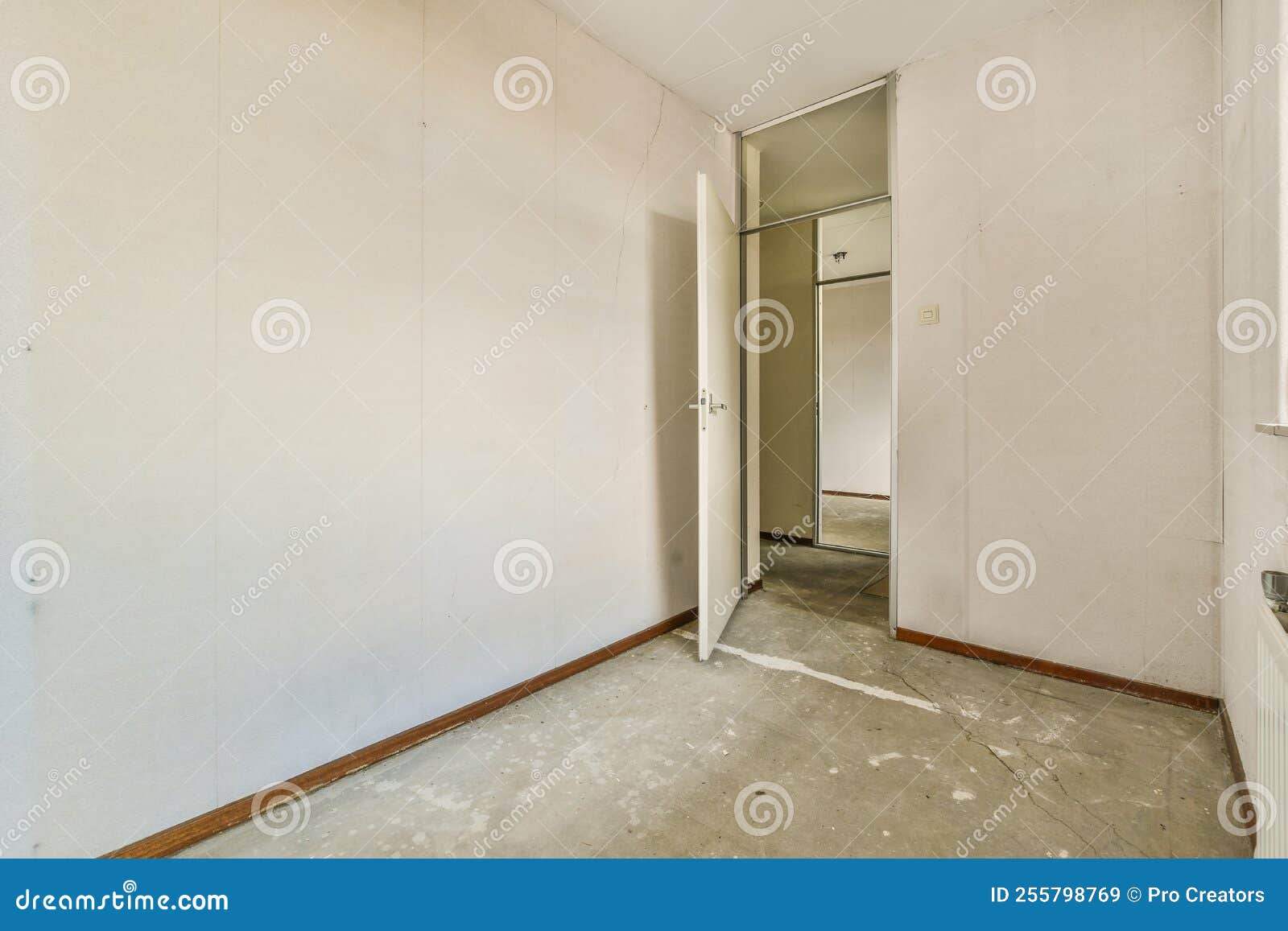 Interior of Empty Room with Windows Stock Image - Image of building ...