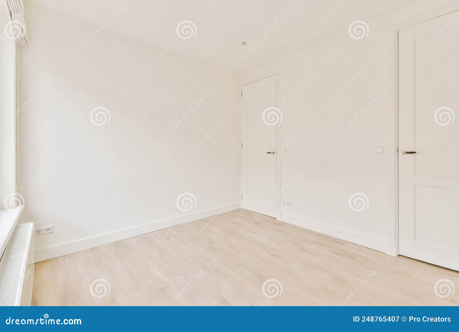 Spacious empty room stock image. Image of indoor, style - 248765407