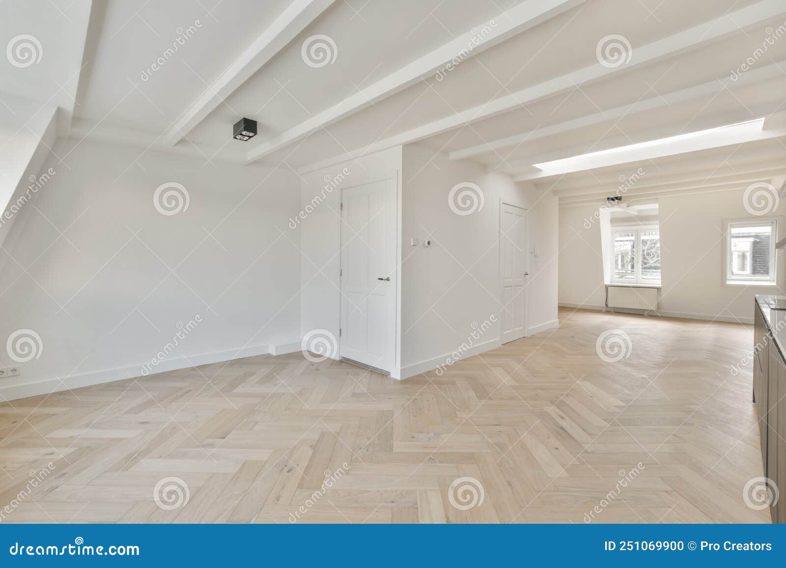 Spacious empty room stock photo. Image of elegant, modern - 251069900