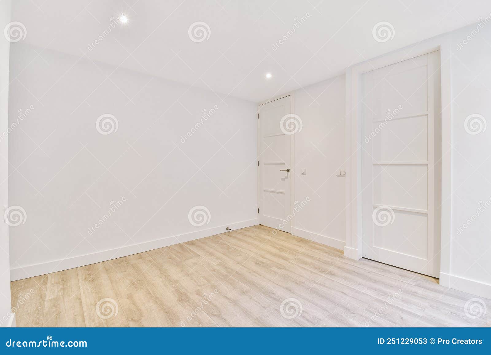 Spacious empty room stock image. Image of contemporary - 251229053